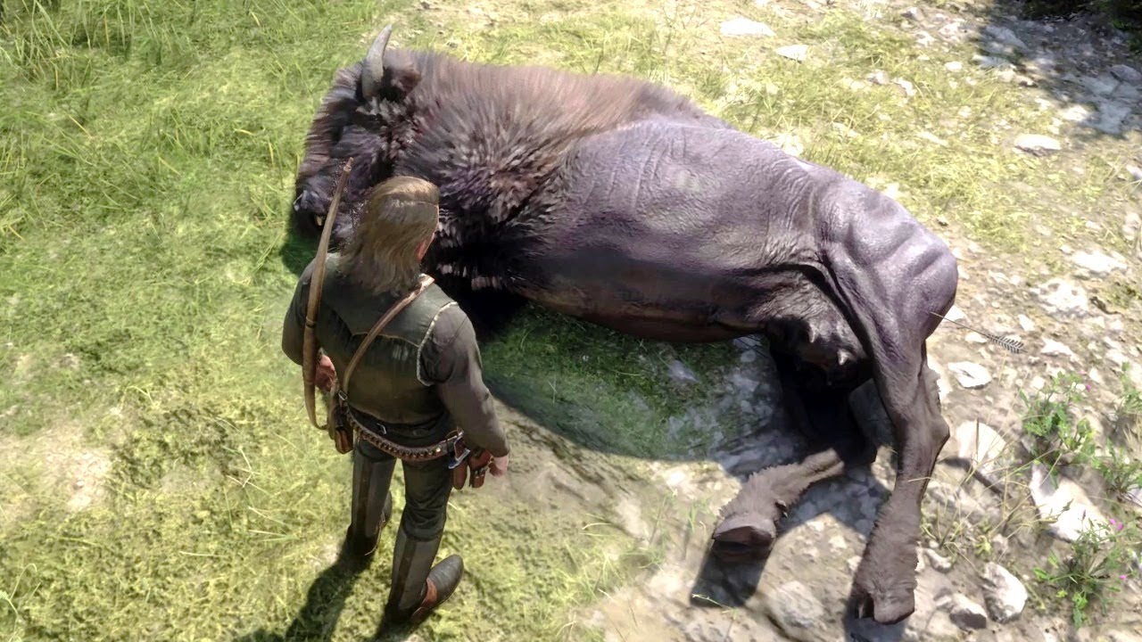 Red Dead Redemption 2 - Arthur and Charles go hunting bison [PC, 4K ...