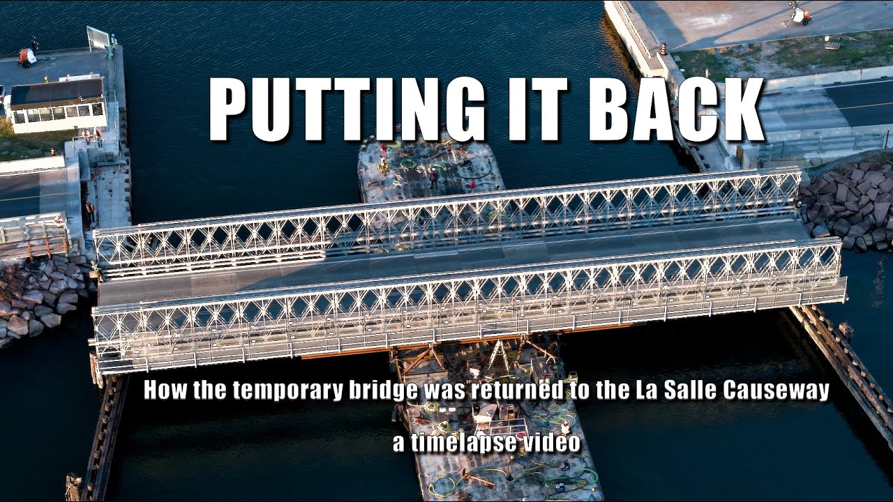 Putting it Back - a timelapse showing the temporary bridge returned to ...