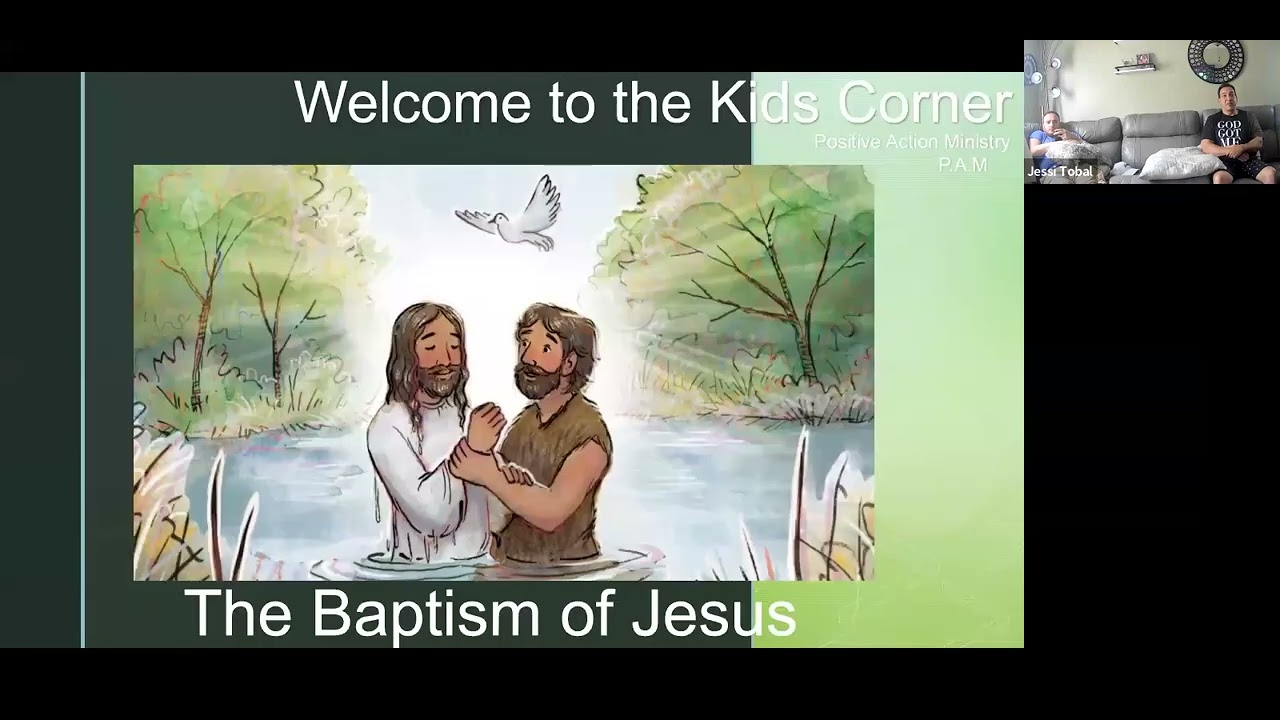 Jesus gets baptized Children's kids interactive bible Zoom teaching ...