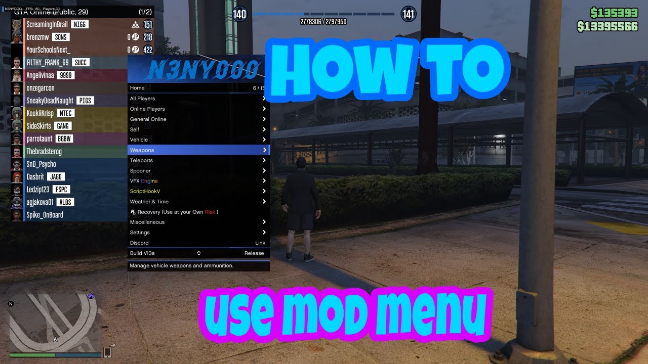 How To Use nenyooo Mod Menu - YouTube