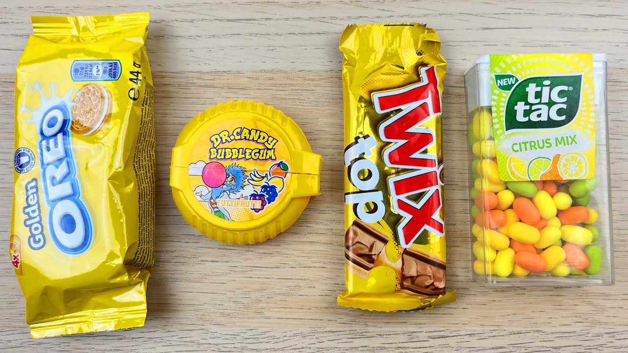 Learn Yellow Color With Candy’s. Yummy Rainbow Sweets ASMR - YouTube