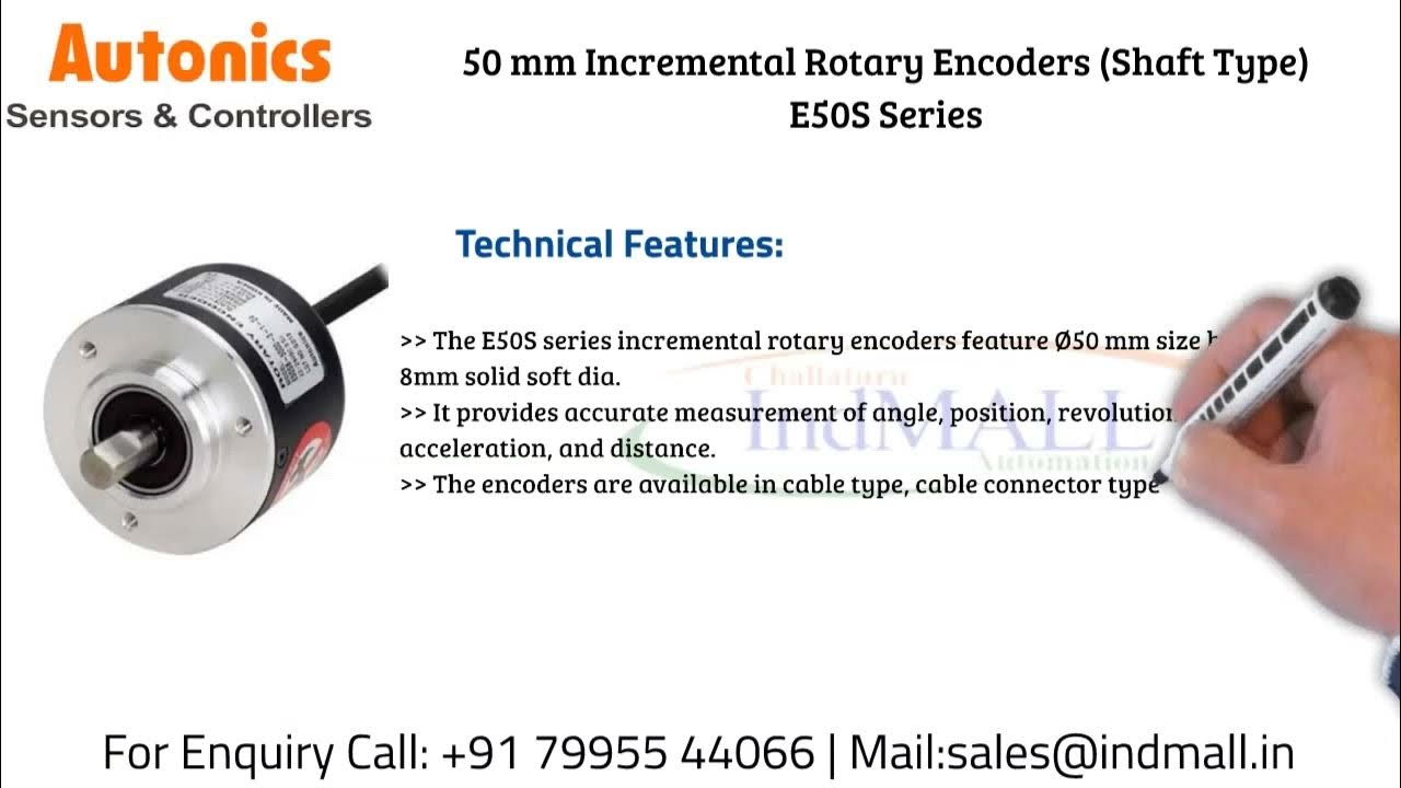 Autonics 50 mm Incremental Shaft Type Rotary Encoders(E50 Series) - YouTube
