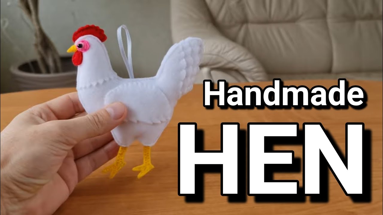 Handmade HEN (CHICKEN)🐔 / Felt Farm Bird Toy / Home Decor ...