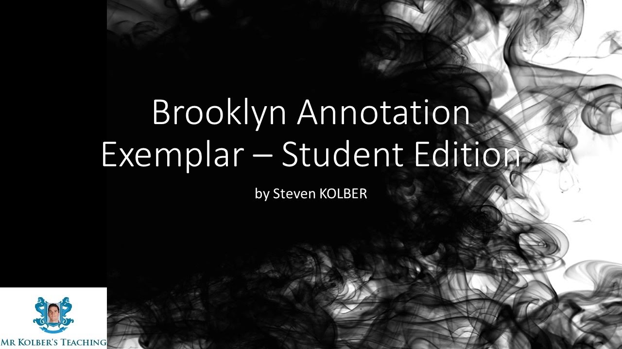 Brooklyn Annotation Exemplar: Student Edition (Exam Preparation) - YouTube