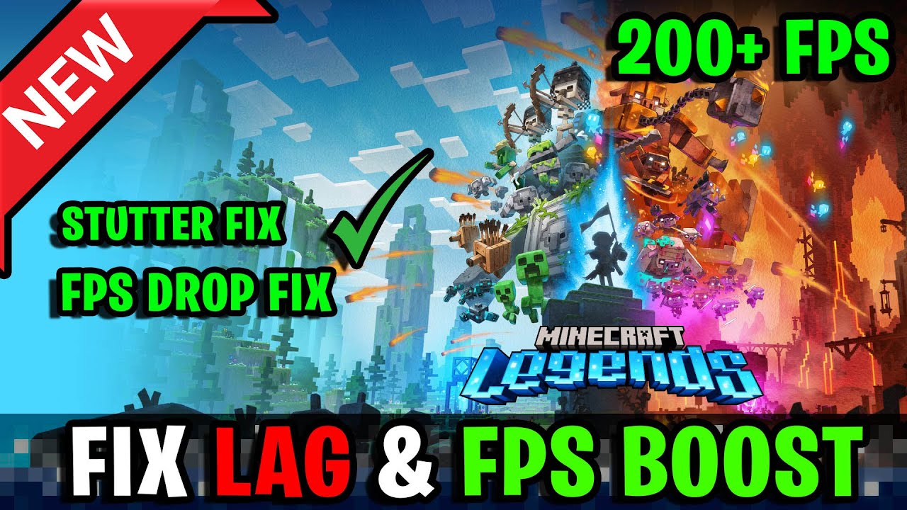 Minecraft Legends LAG FIX & FPS DROP FIX !! - YouTube