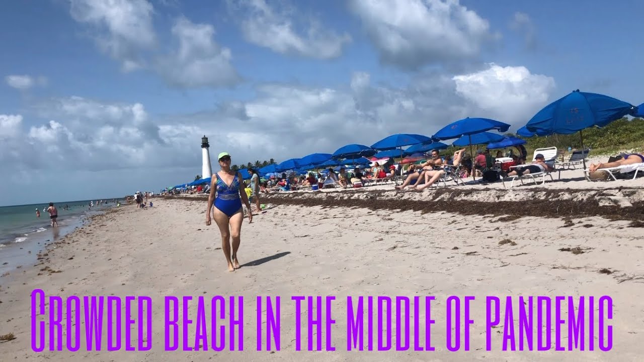 Crowded beach in florida#Crowded beach scene - YouTube