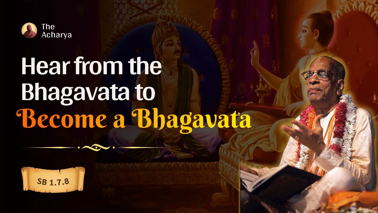 Hear from the Bhagavata to Become a Bhagavata | SB 1.7.8 | Vrindavan ...