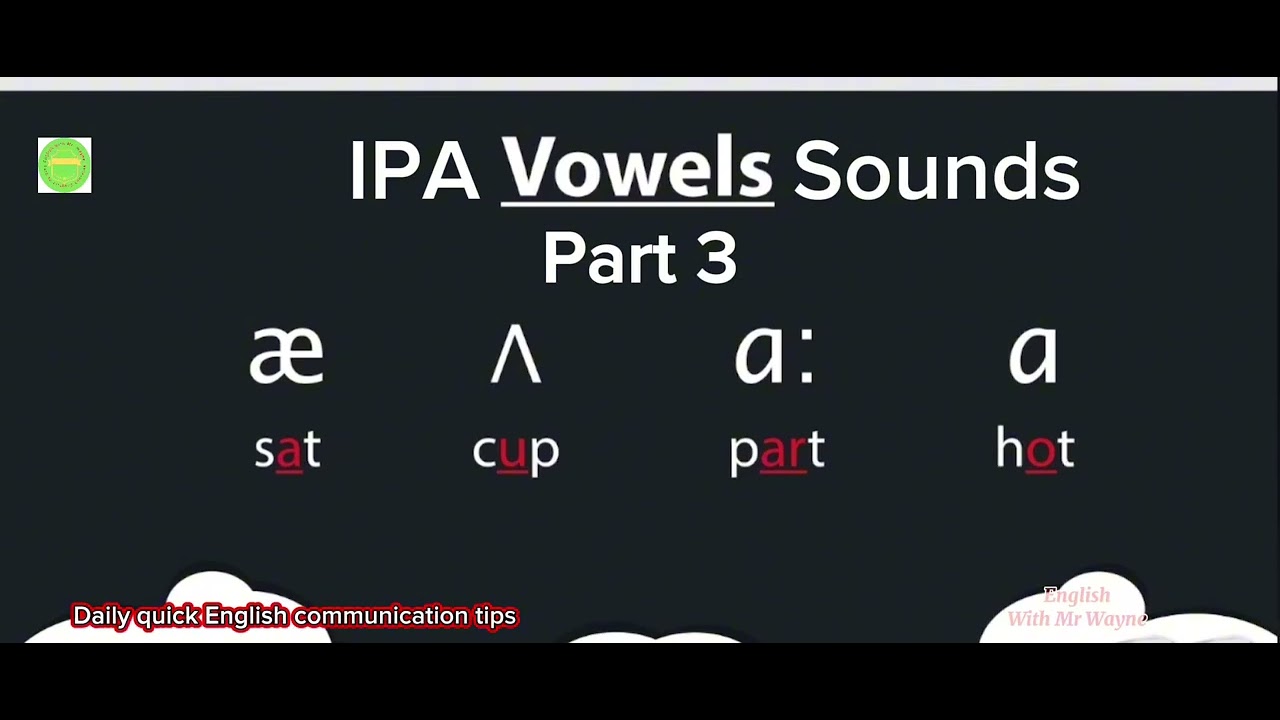 IPA vowel monothong sounds part 3. 1 minute learning English daily #IPA ...