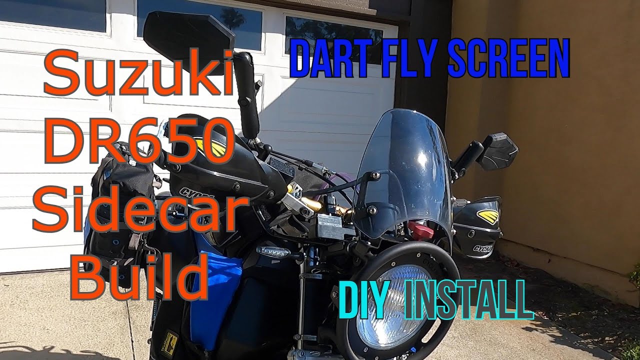 DART FLY SCREEN | DIY hack install | Suzuki DR650 - YouTube