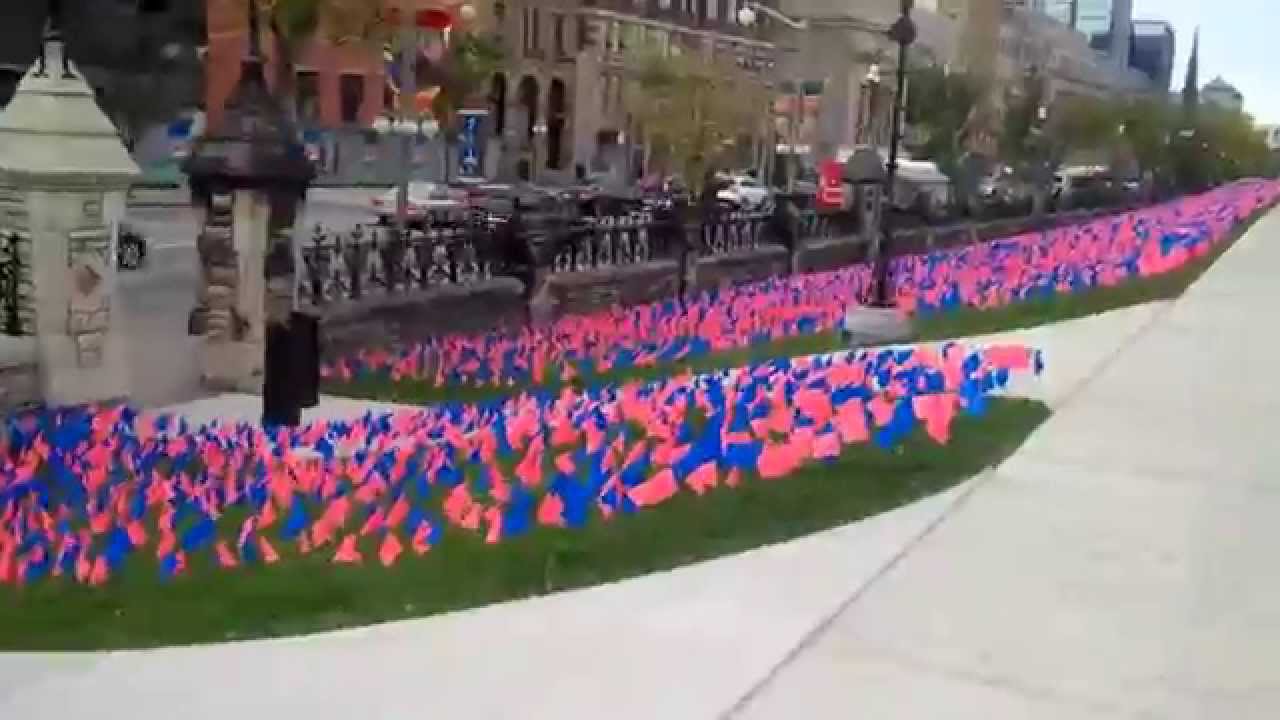 Prolife Flag Display - YouTube