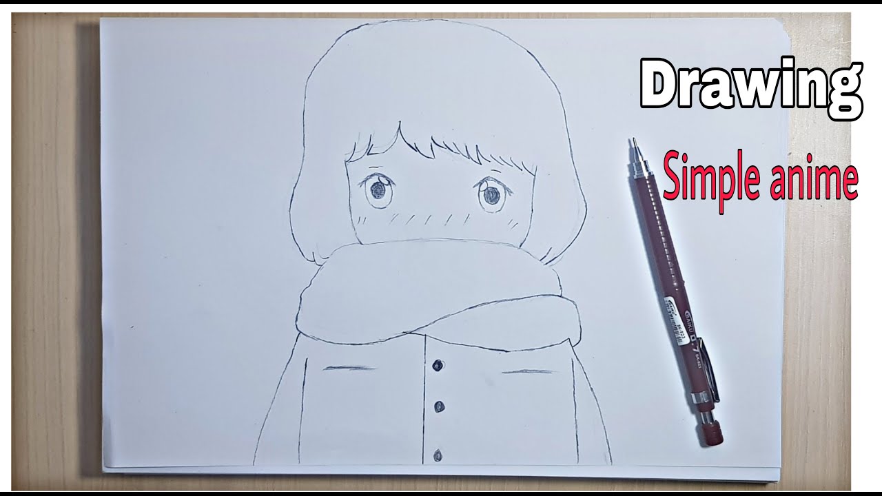 how to draw easy anime by simple way - YouTube