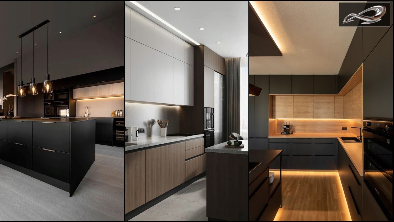 Modern Open Kitchen with Living Room | Small Space Saving Kitchen ...