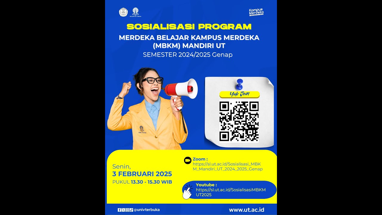 Sosialisasi Program MBKM Mandiri UT 2024/2025 Genap - YouTube