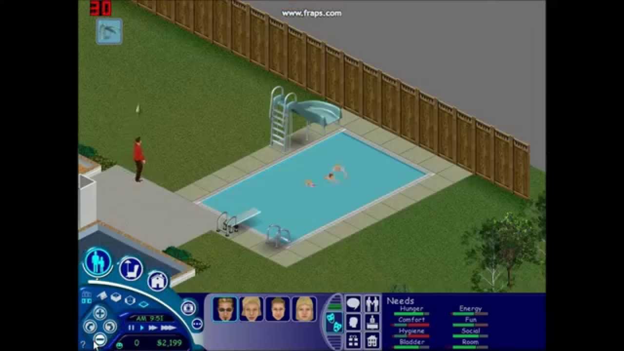 The Sims 1: Swimming Pool - YouTube