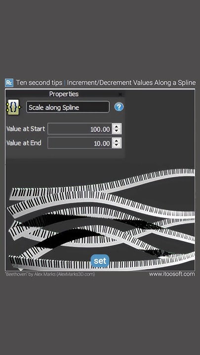 How to scale objects along a spline in 3ds Max with RailClone - YouTube