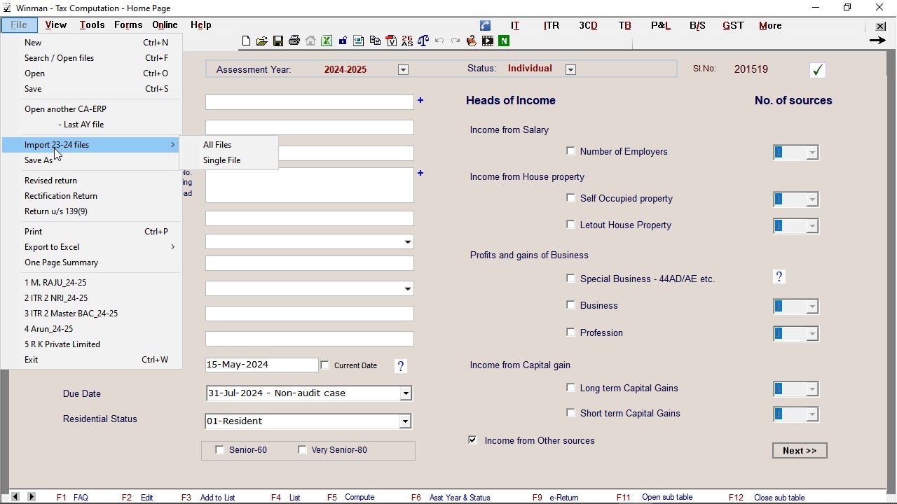 Import data from previous year files | Winman CA ERP - YouTube