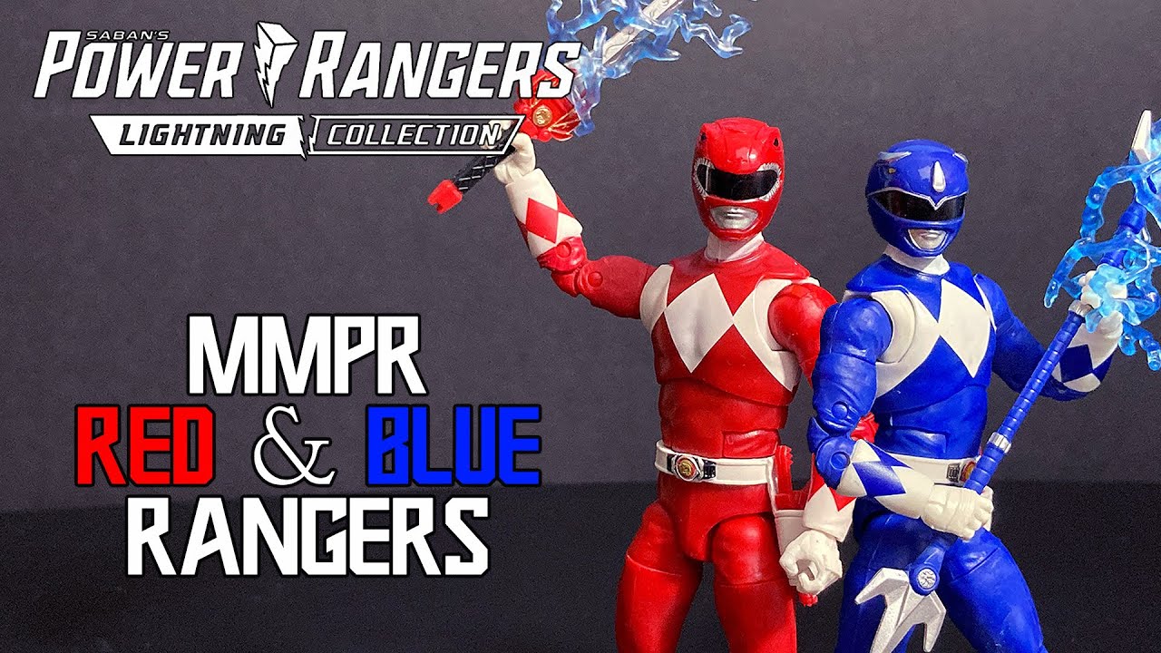 Power Rangers Lightning Collection Mighty Morphin' Red and Blue Ranger ...