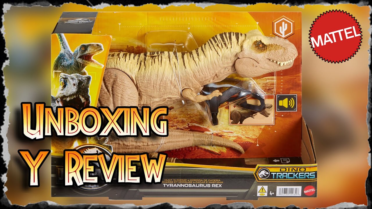 Unboxing y Review de Tyrannosaurus rex Hunt'n chomp de Jurassic World ...