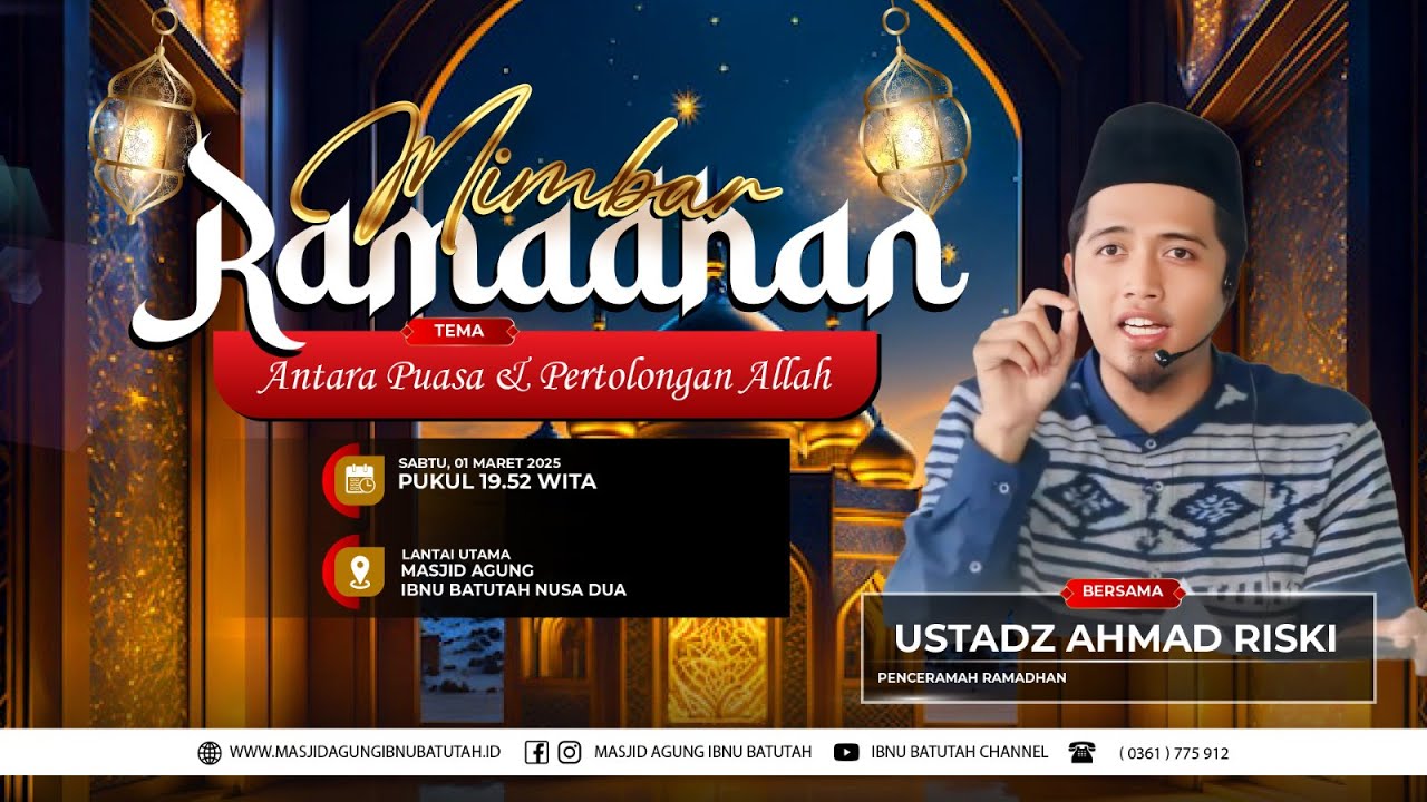 🔴 LIVE [ Shalat Tarawih Malam 2 - 01 Maret 2025 | Ustadz Ahmad Rizky, S. Pd ] - YouTube