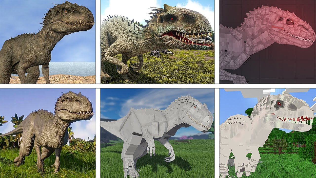 All Indominus Rex In Every Roblox & PC Games! - YouTube