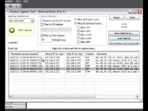 NetScanTools Pro v11 - Packet Generator sending UDP packets - YouTube