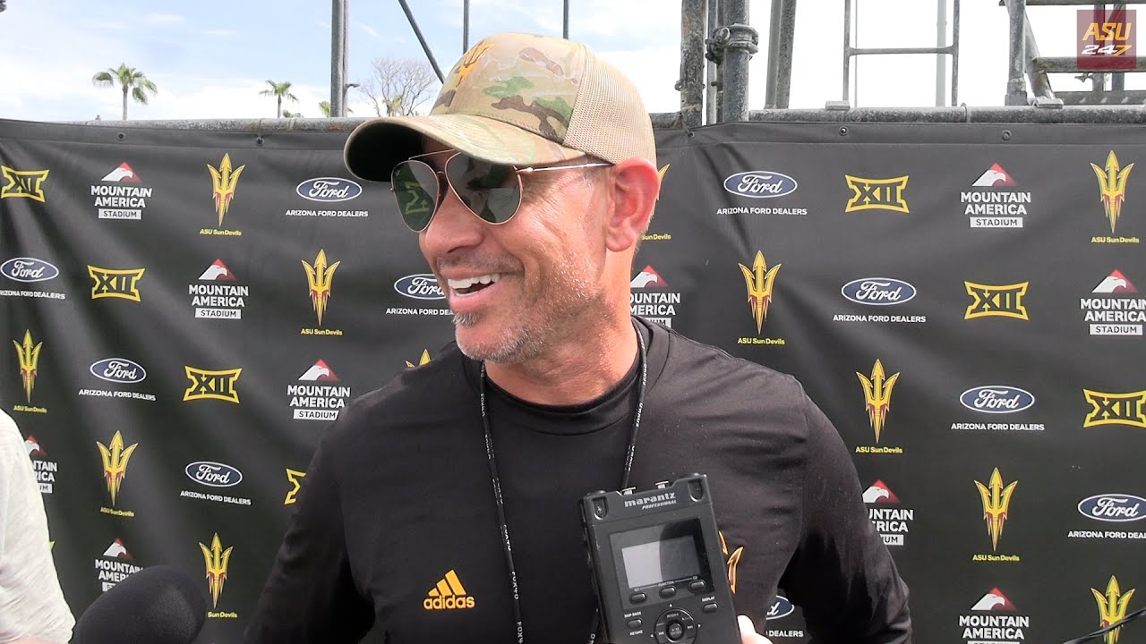 ASU OC Marcus Arroyo ahead of Utah (10/09/2024) - YouTube