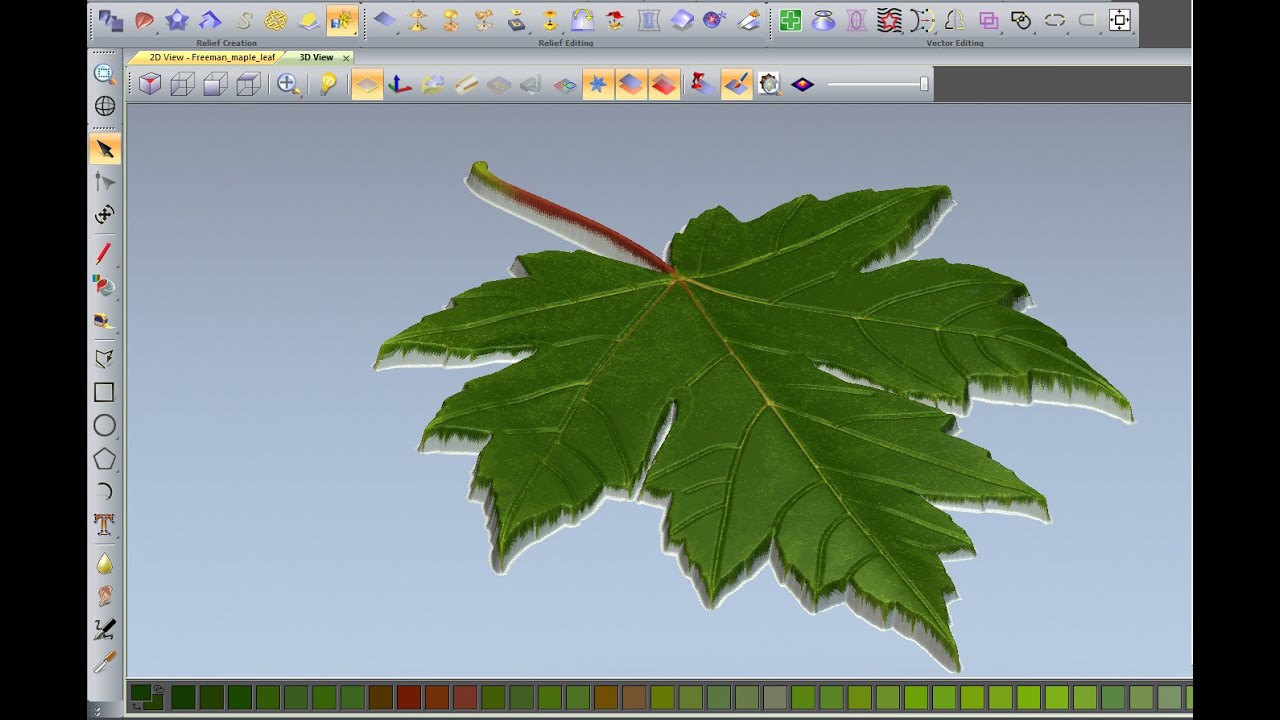ArtCAM tutorial-Create a 3D maple leaf-By ArtCam zone - YouTube