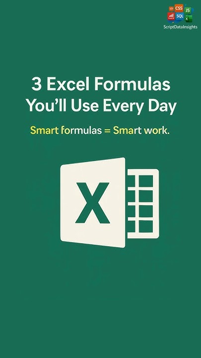Top 3 Excel Formulas You’ll Use Every Day | Easy & Fast! - YouTube