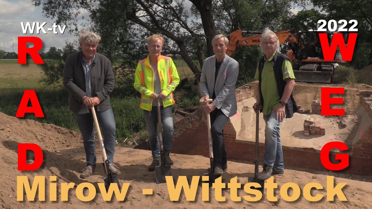 Wittstock/Mirow Bauarbeiten am Radweg gehen weiter. Pressetermin mit ...