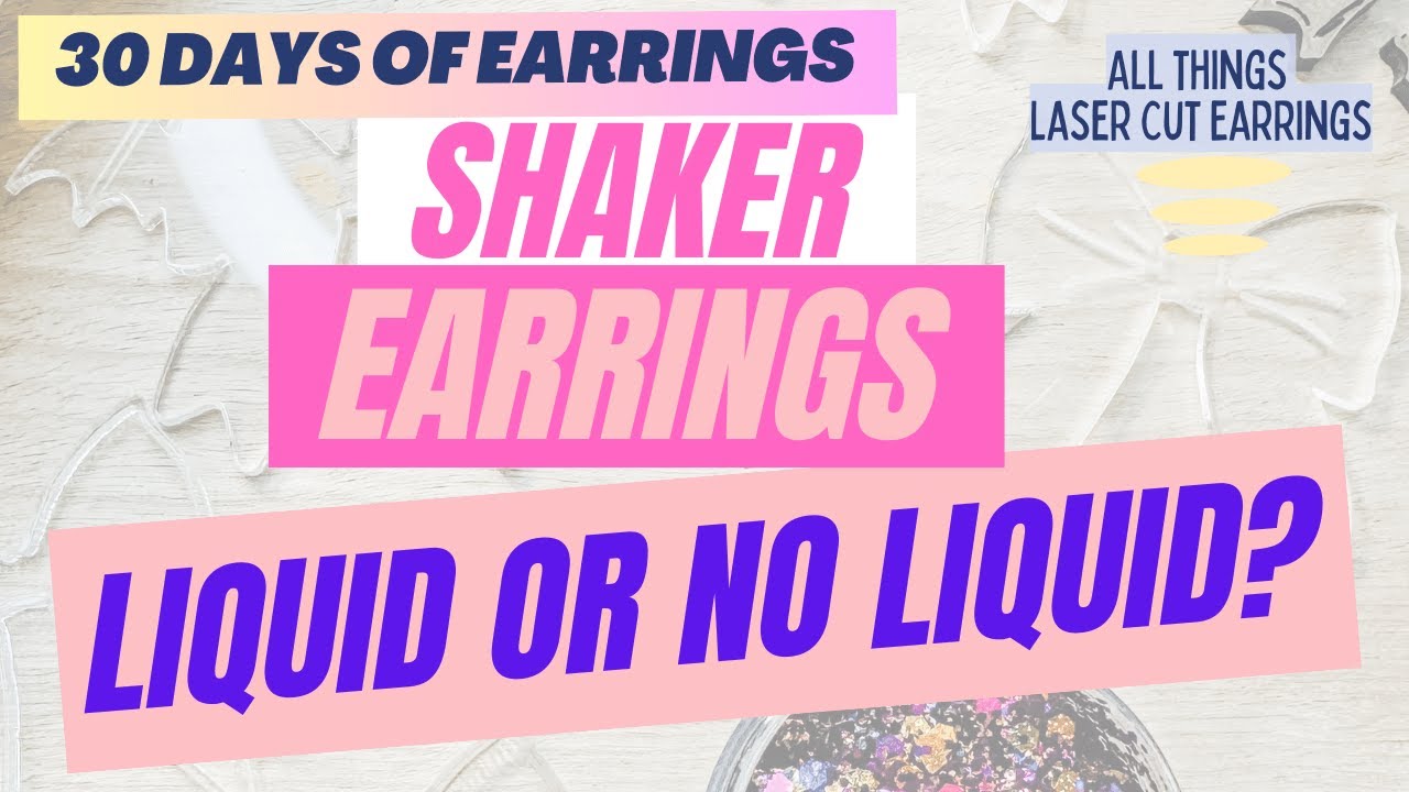 Shaker Earrings: Make Them Lightweight with Non Sticking Glitter - YouTube