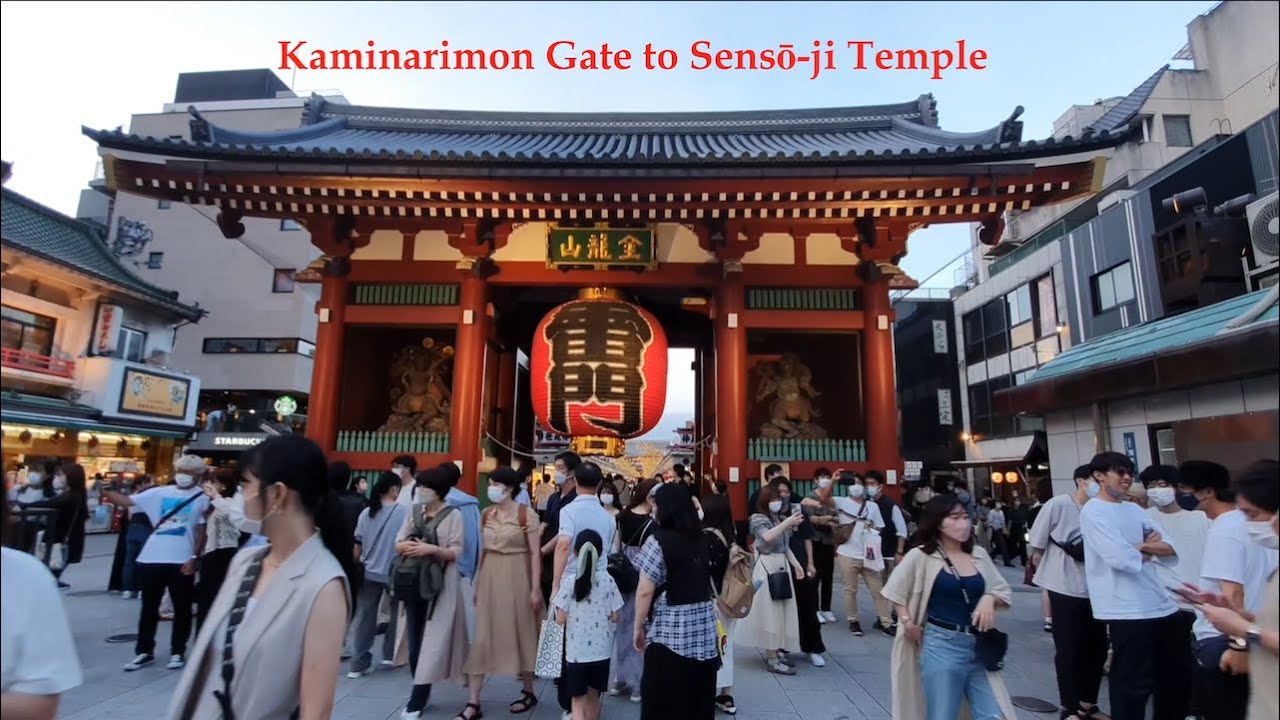 Kaminarimon Gate to Sensō ji Temple Walking Tour - YouTube