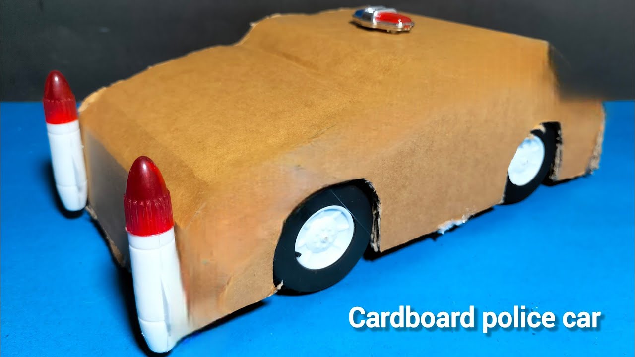 How to Build a Police Car with Cardboard for Kids | Cardboard Craft ...