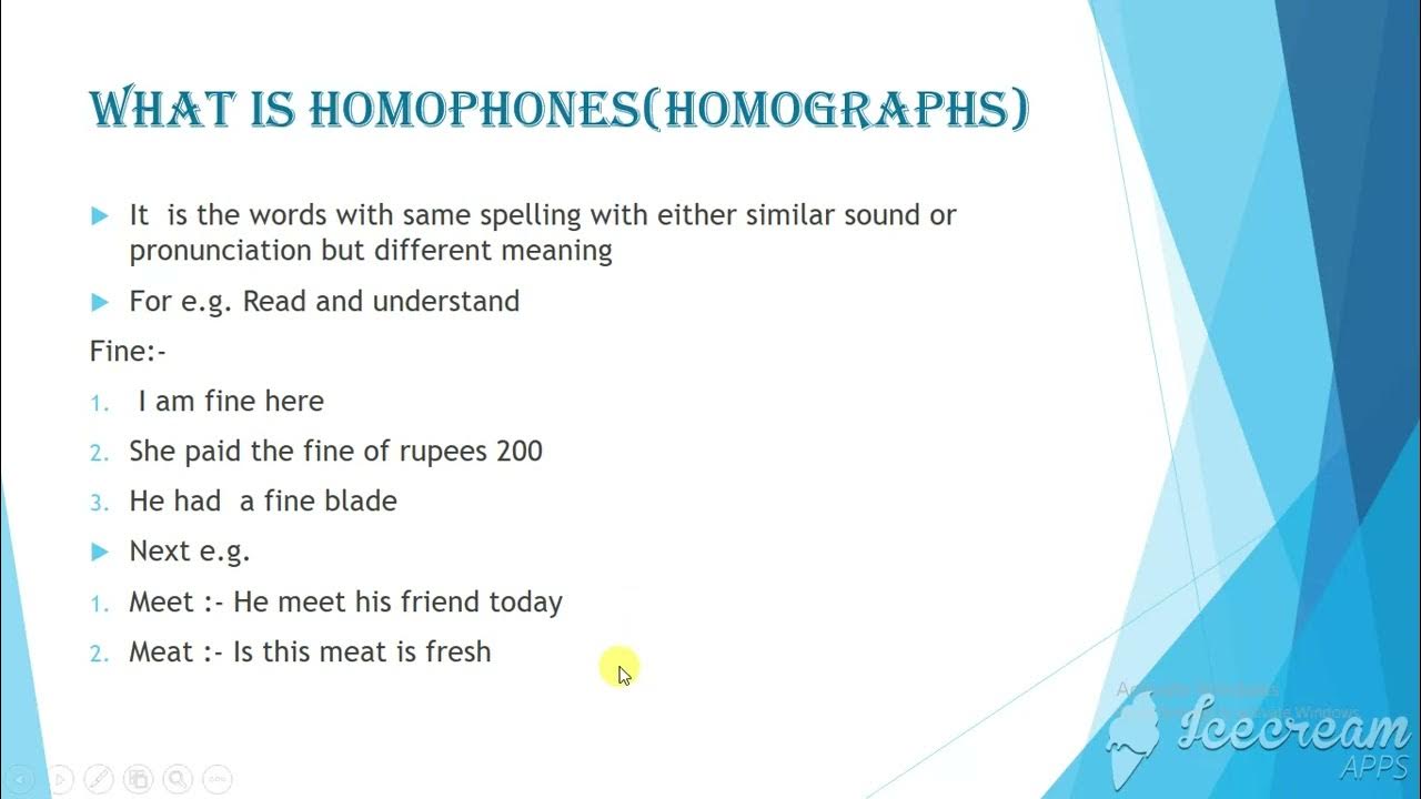 Introduction to homophones - YouTube