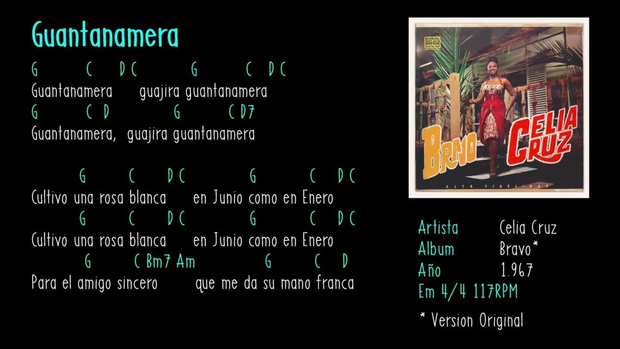 Celia Cruz - Guantanamera (Letra y Acordes) - YouTube