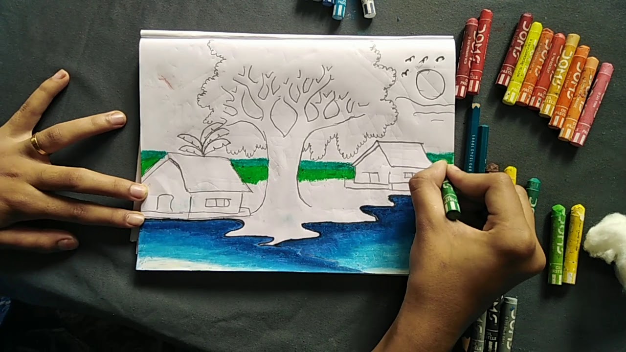 How to draw a natural picture - YouTube