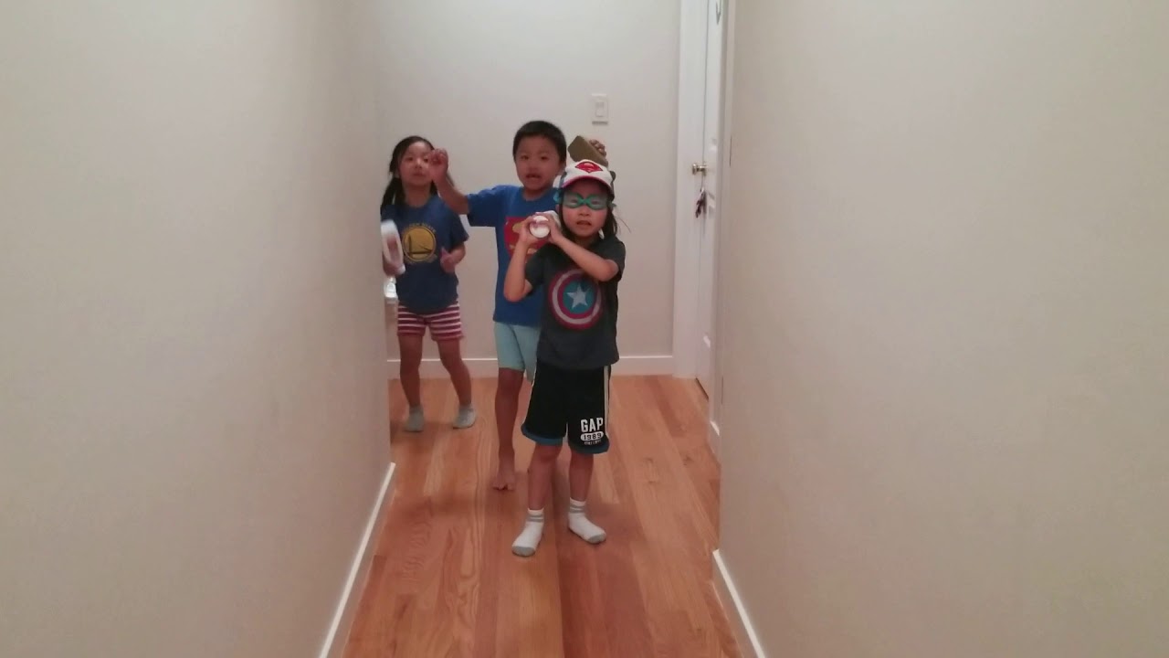Kids playing baseball in the hallway July 2017 - YouTube