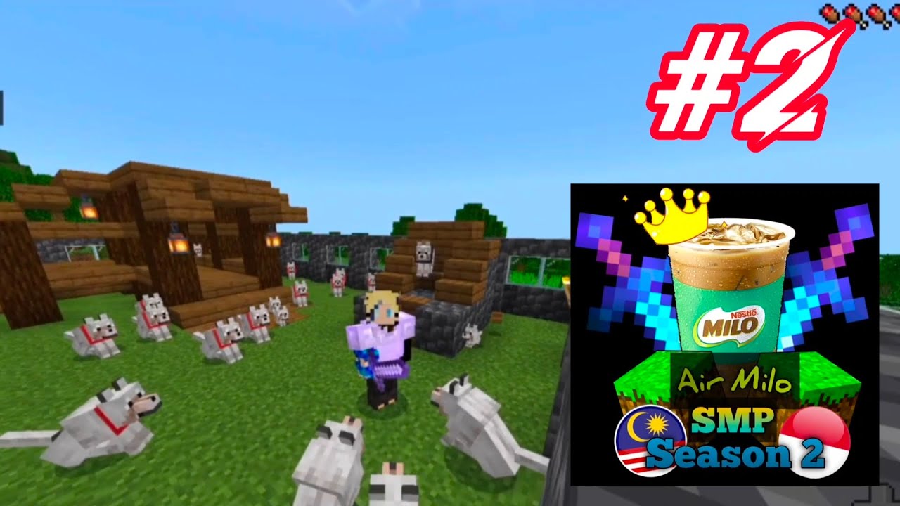 Minecraft Milo SMP Part 2 (building a dog house) - YouTube