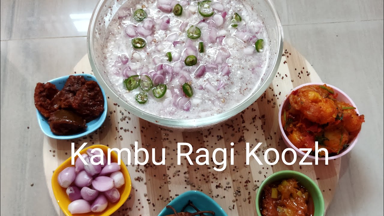 Kambu-Ragi Koozh / Finger-Pearl Millets Porridge / Kelvaragu Kambu Kooz ...