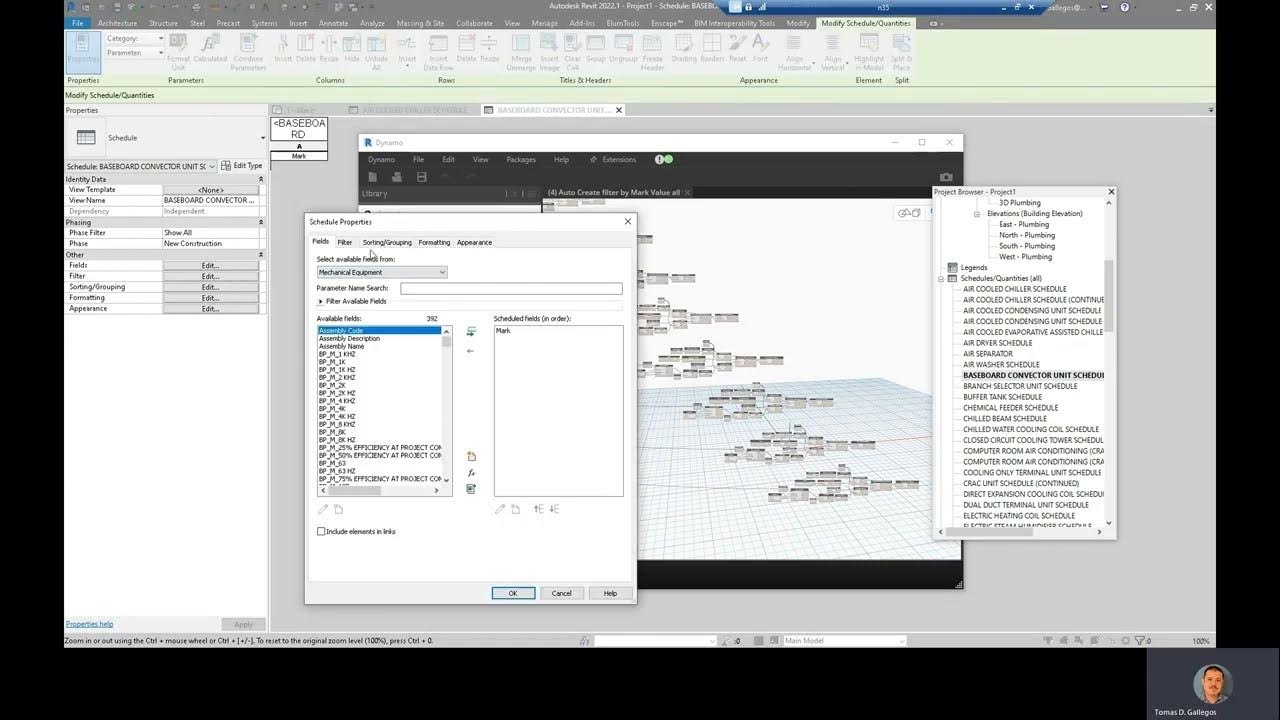 Automate Revit Parameter & Schedule Creation Using Dynamo & Excel - YouTube