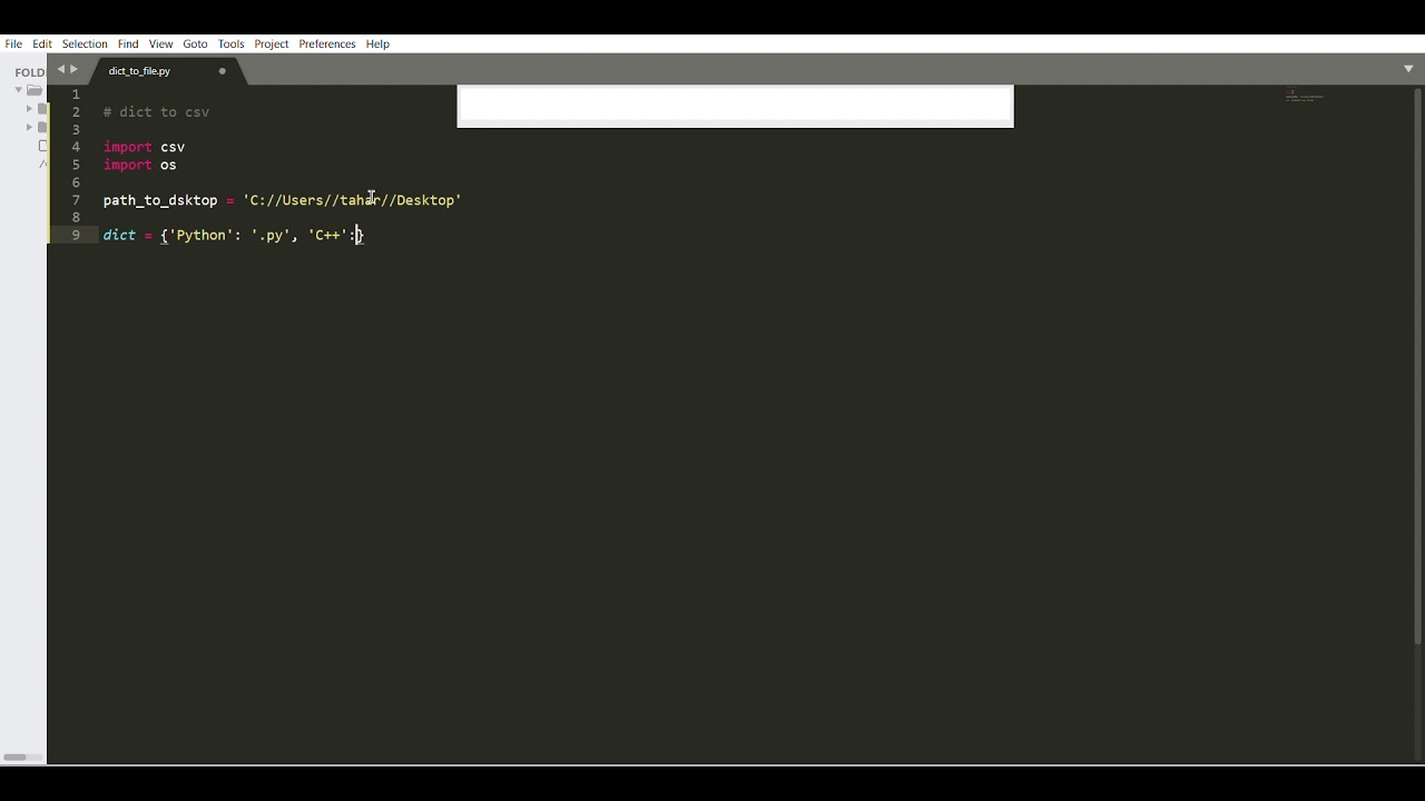 How To Save A Dictionary To A File csv YouTube How To Save A Dictionary To A File csv YouTube