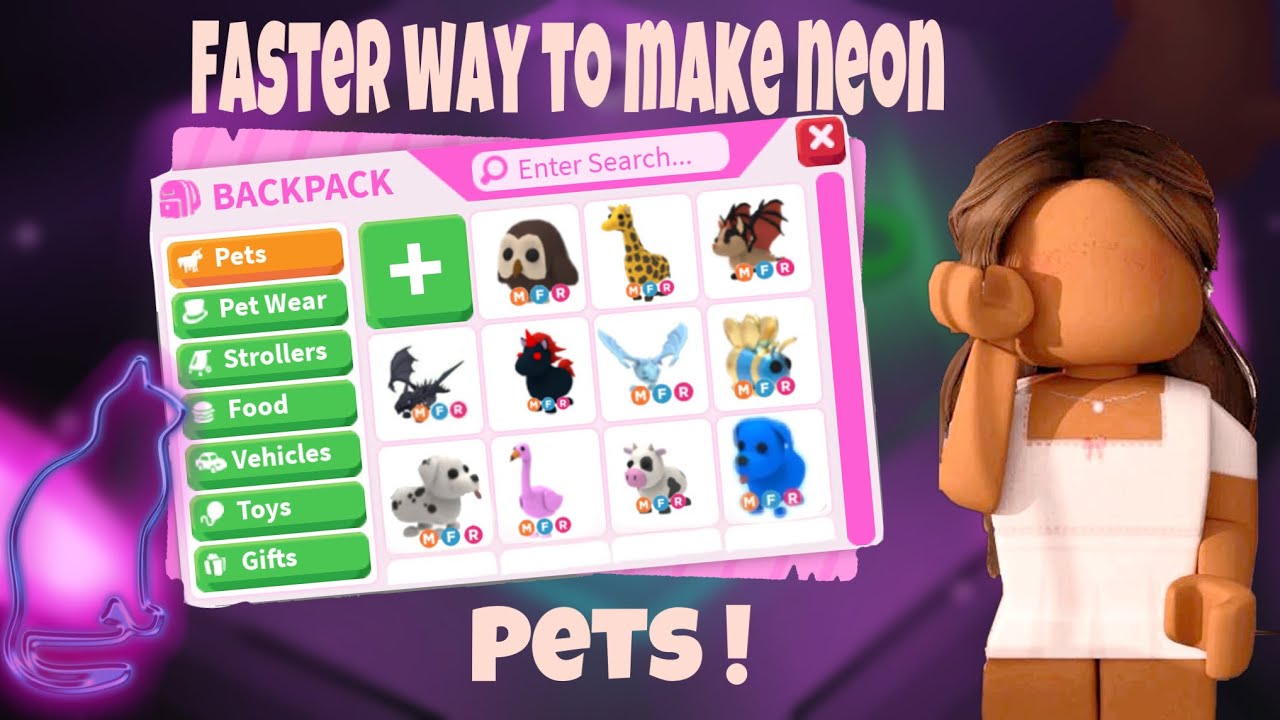 How to make neon pets faster/adopt me/Roblox/ - YouTube
