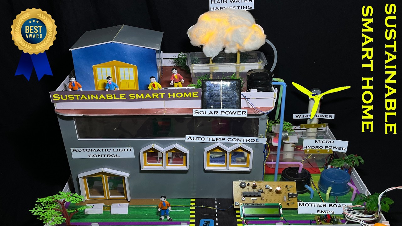 Sustainable Smart home science project | Green building school project ...