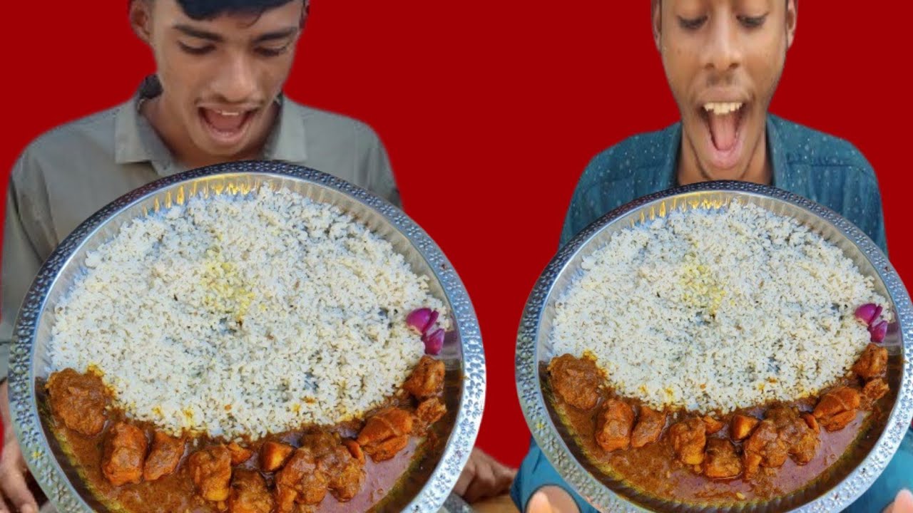 Chicken Eating Competition √ Spicy Chicken Curry with Rice Eating ...