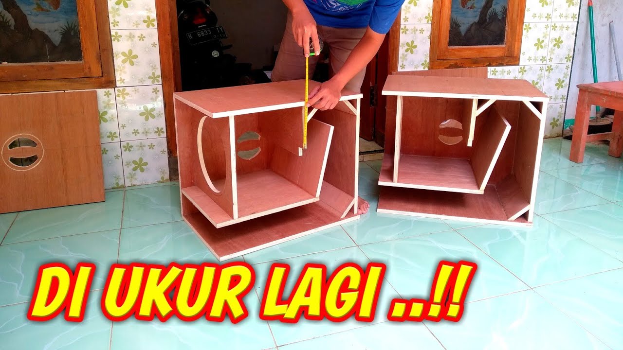 PENGUKURAN BOX SPEAKER MINI SCOOP 12 INCH - YouTube