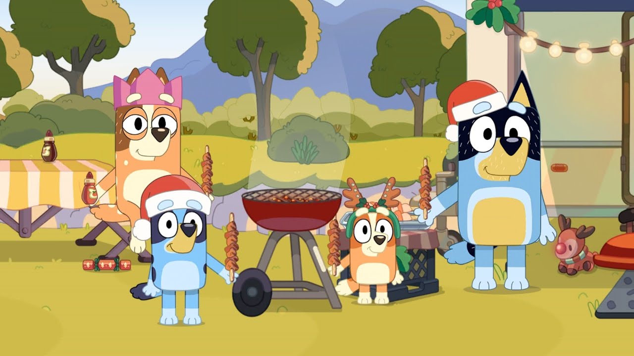 Bluey’s Christmas BBQ Treat 🍖🎄 | Family BBQ Fun with Mom, Dad & Bingo ...