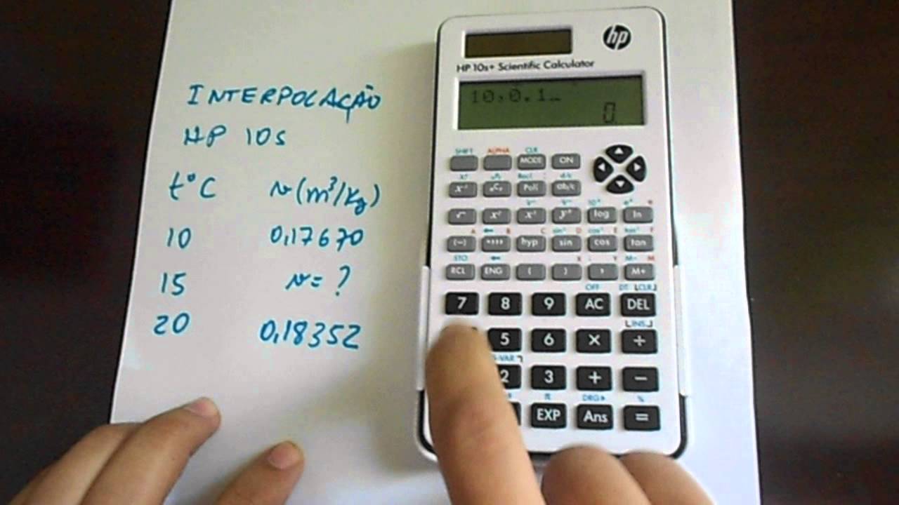 Interpolação com a HP 10S - YouTube