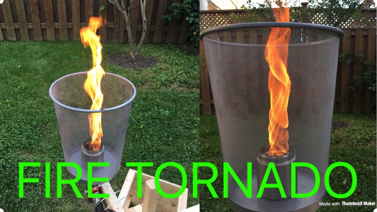 Cool mini fire tornado - YouTube
