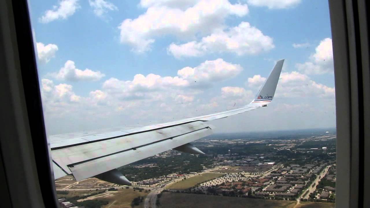 American Airlines 757 landing at Dallas Fort Worth Intl Airport - YouTube