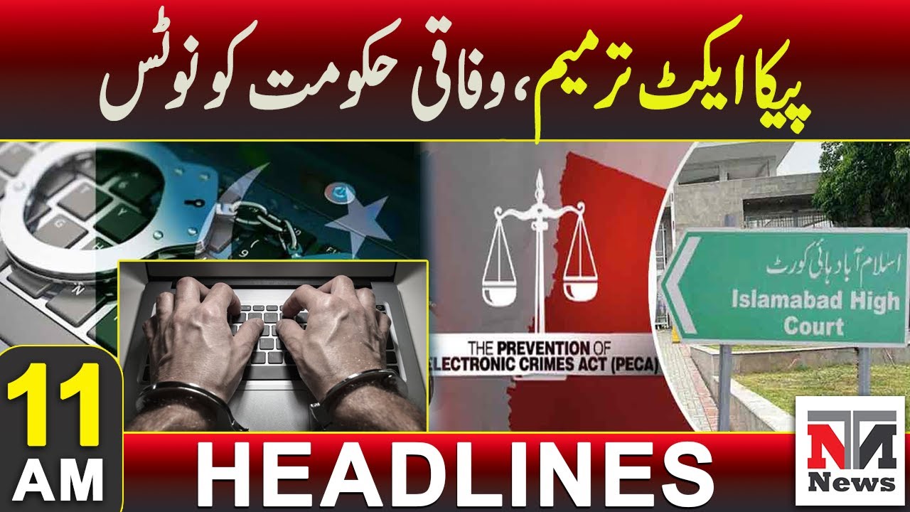 PECA Act amendment | court issued notice | 11AM Headlines | 26 Feb 2025 ...