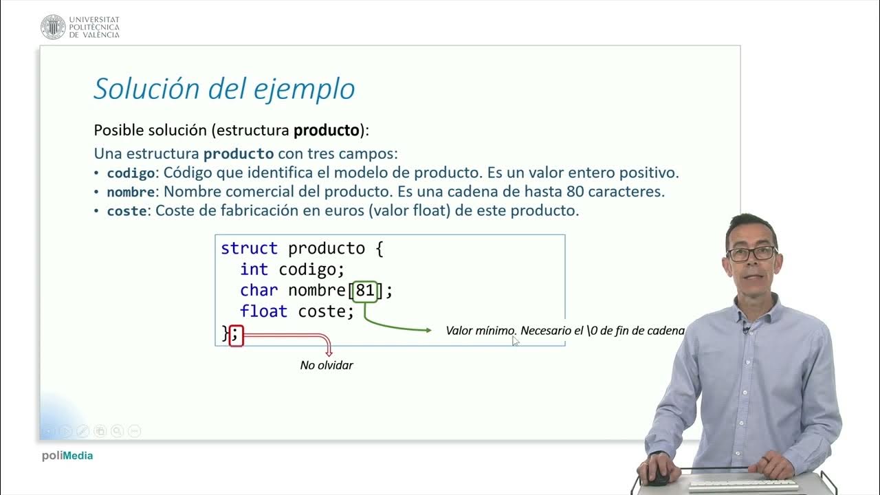 Estructuras y funciones en lenguaje C: ejemplo de packs de supervivencia | | UPV - YouTube